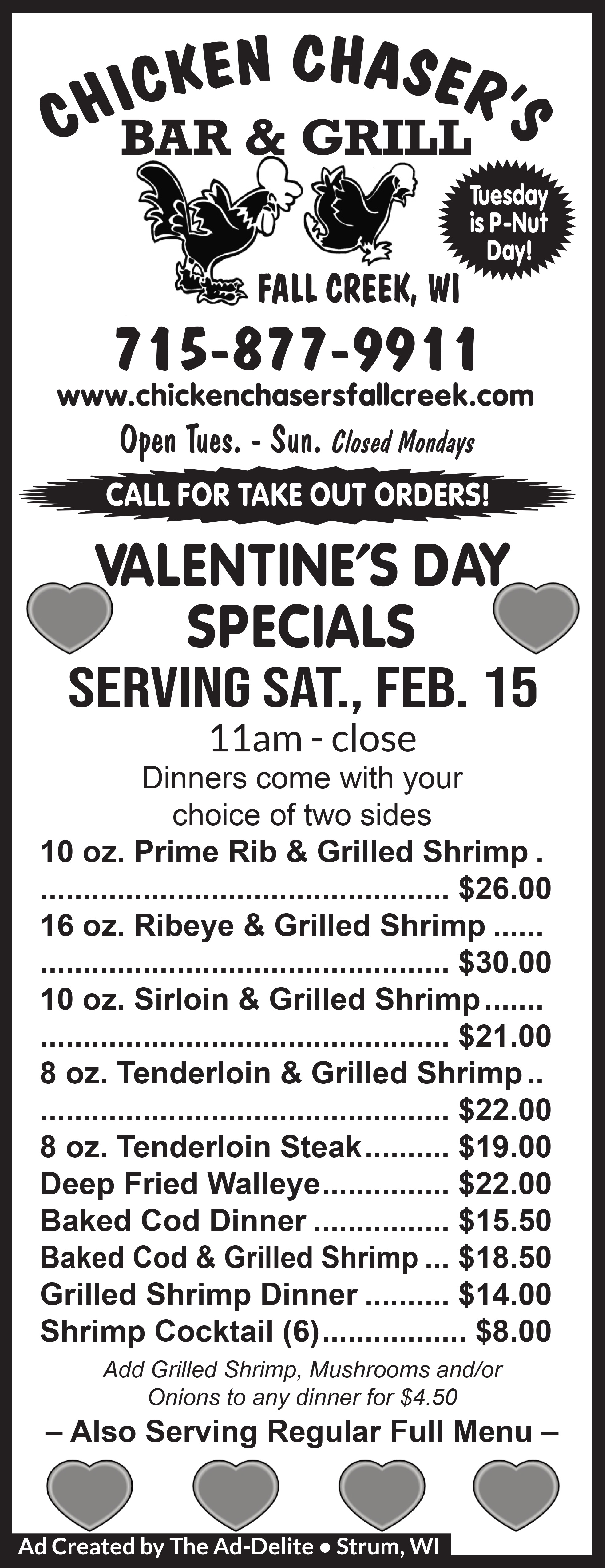 Chicken Chasers | Restaurant - Fall Creek, WI